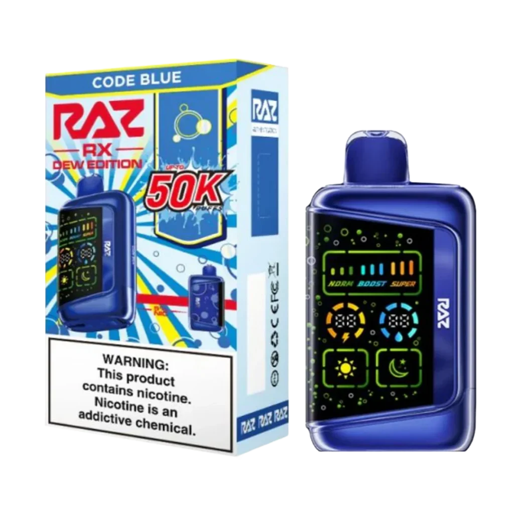 RAZ Code Blue Flavor: Blue Raspberry Citrus Soda (RX 50K)