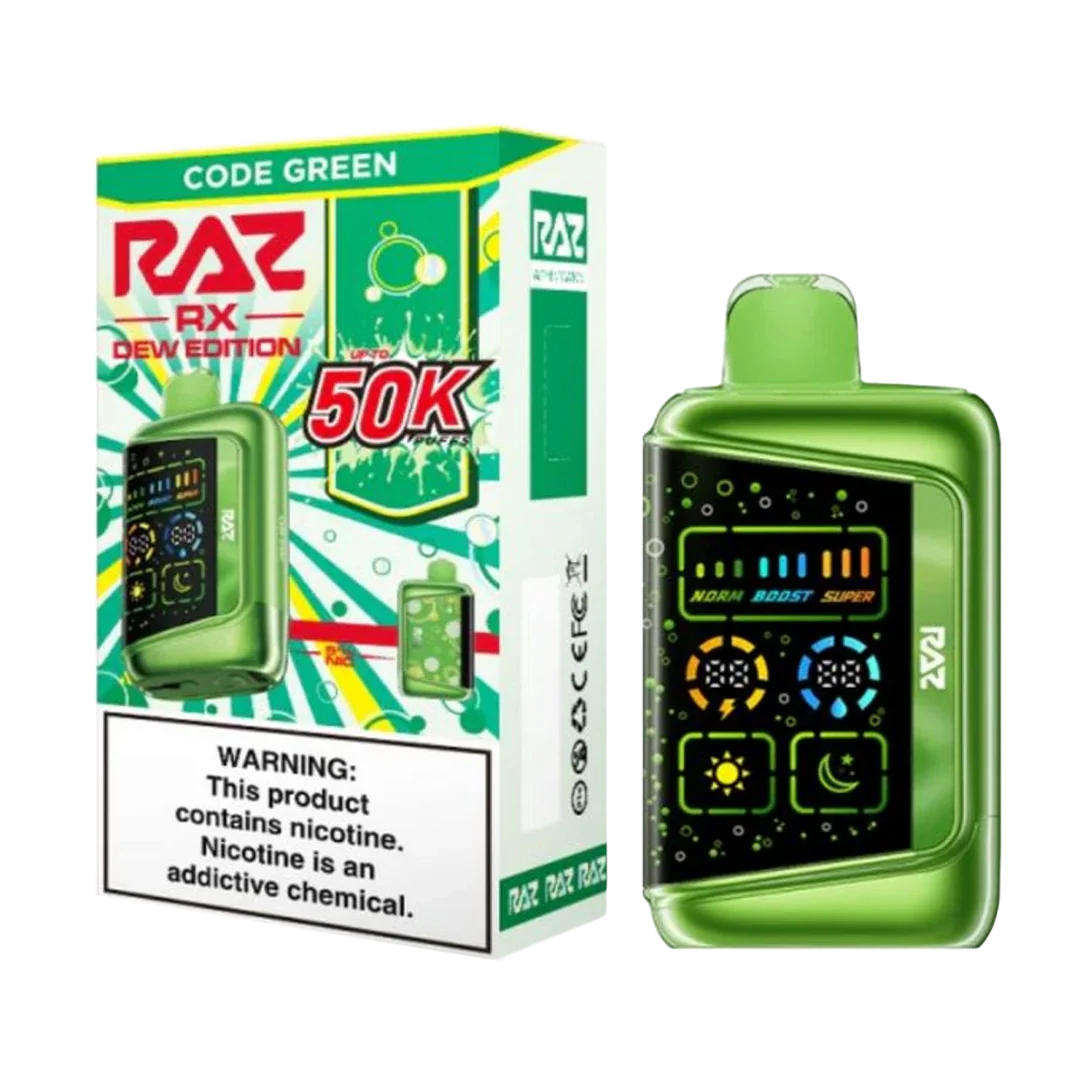Buy RAZ Code Green Flavor | Store RX 50K Dew Edition